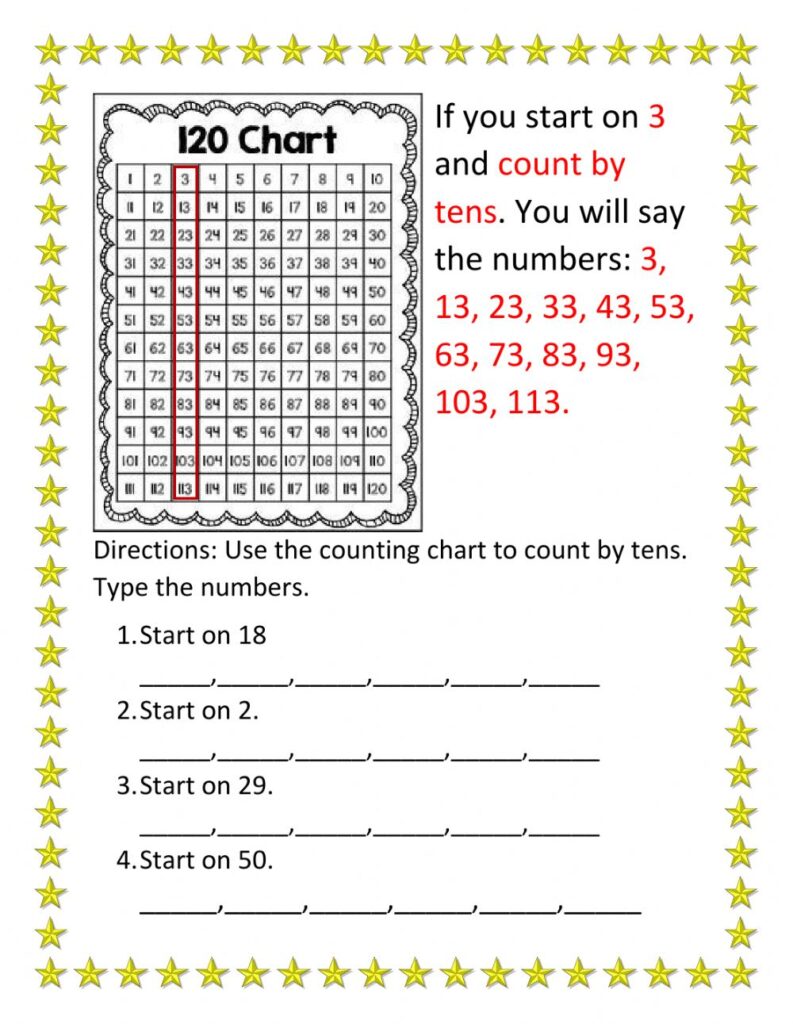 Printable Counting By 10s Chart - Printable JD