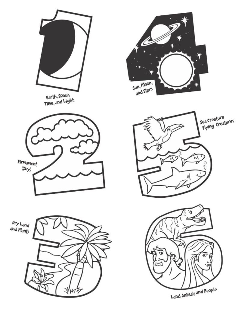 Printable Creation Activity Pages - Printable JD