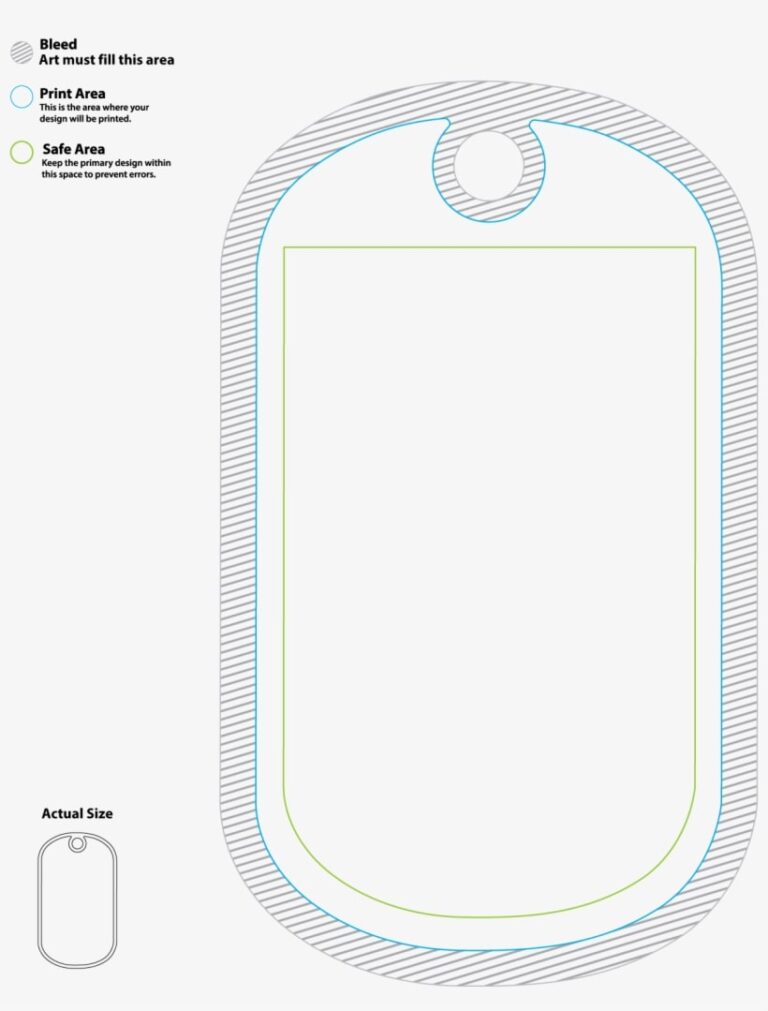 Printable Dog Tag Template - Printable JD