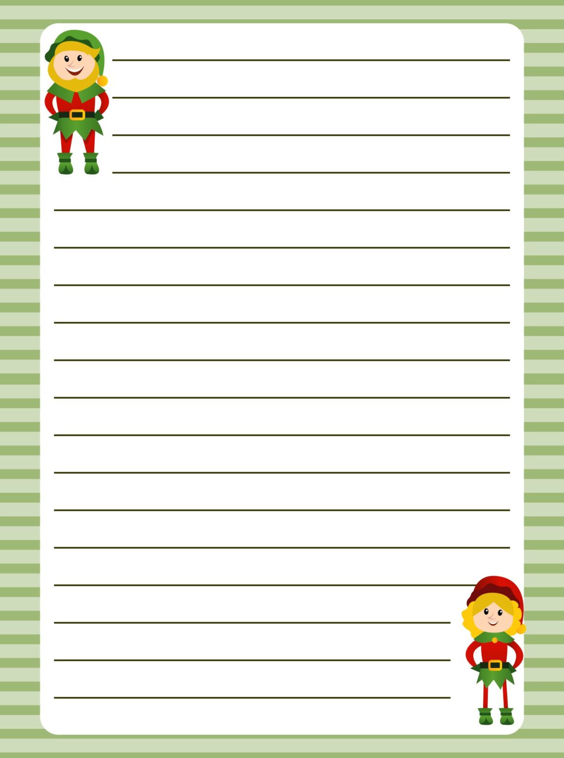 Printable Elf On The Shelf Christmas Paper Borders - Printable JD