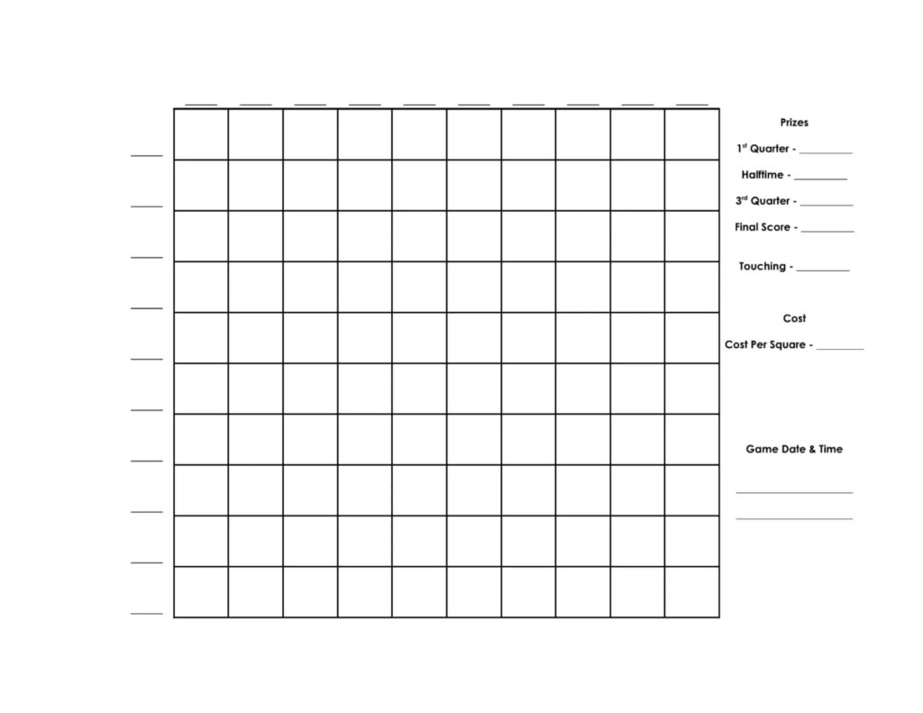 Printable Football Pool Grid Sheets - Printable JD