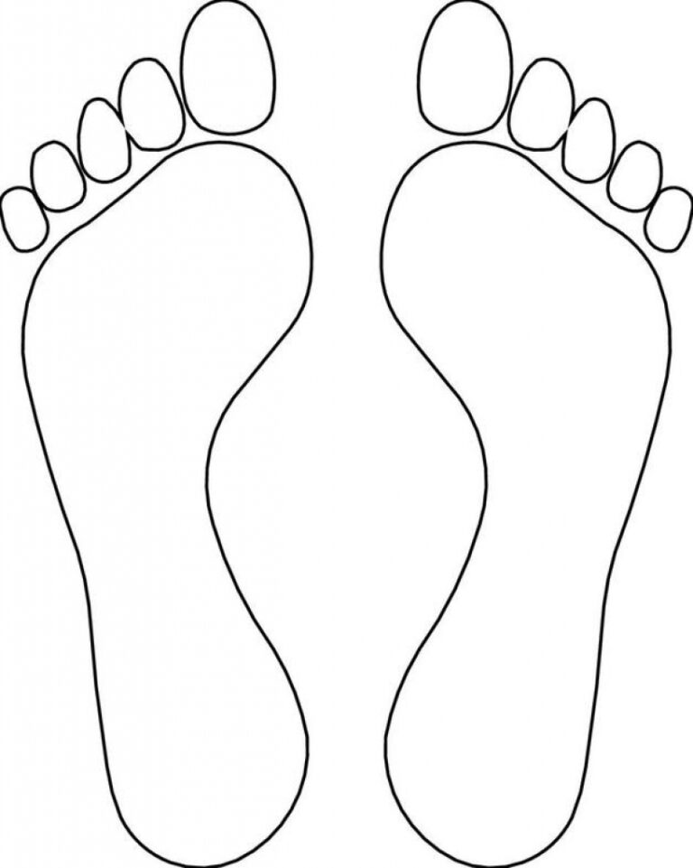 Printable Footprint Cut Out - Printable JD