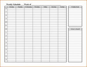 Printable Hourly Calendar Template - Printable JD