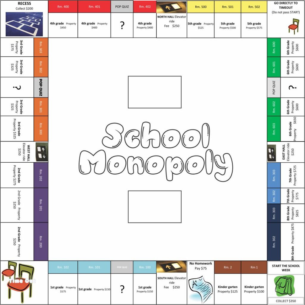 Printable Monopoly Board Game - Printable JD Printable Monopoly Board Game - Printable JD