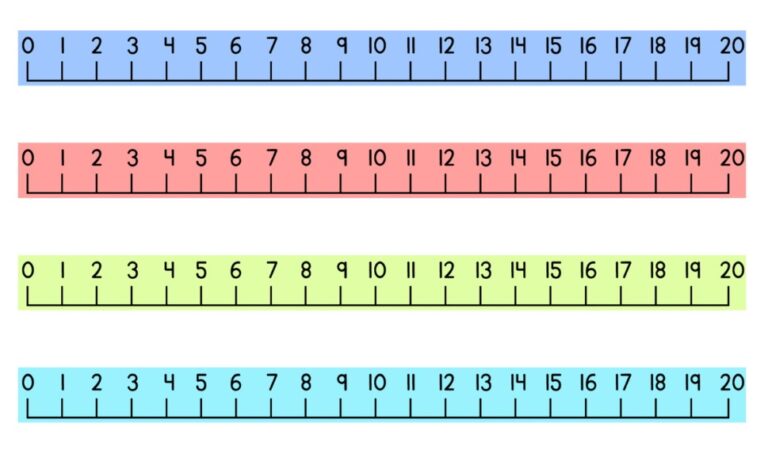 Printable Number Lines 0 20 - Printable JD