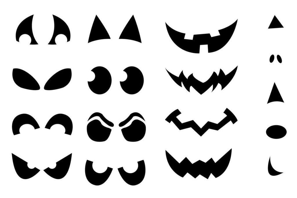 Printable Scary Halloween Faces - Printable JD