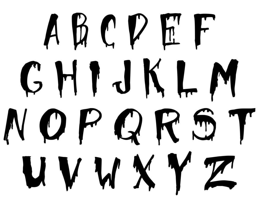 Printable Scary Letters - Printable JD