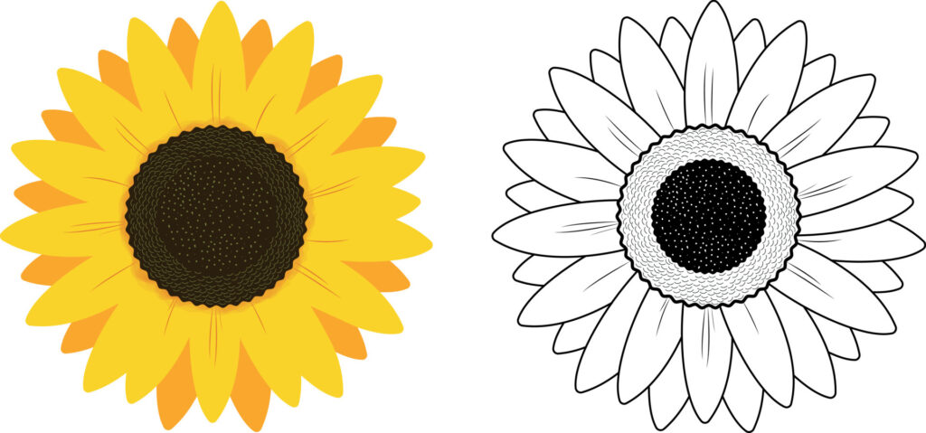 Printable Sunflower Cut-Out Template - Printable JD