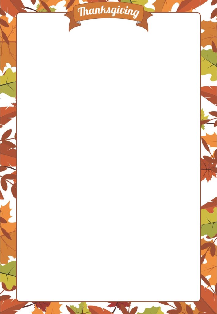 Printable Thanksgiving Borders - Printable JD