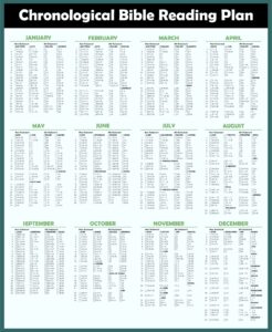 Printable Bible Reading Charts - Printable JD