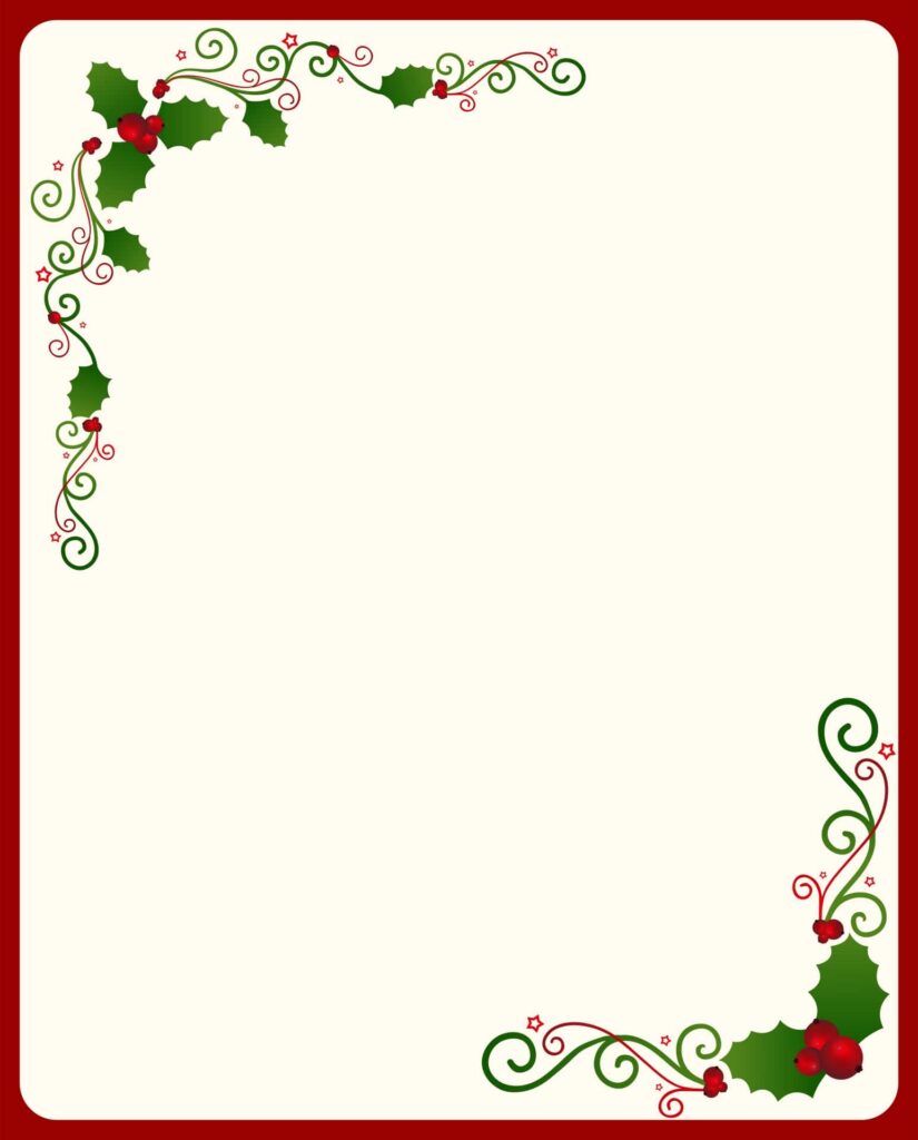 Free Printable Christmas Borders - Printable JD