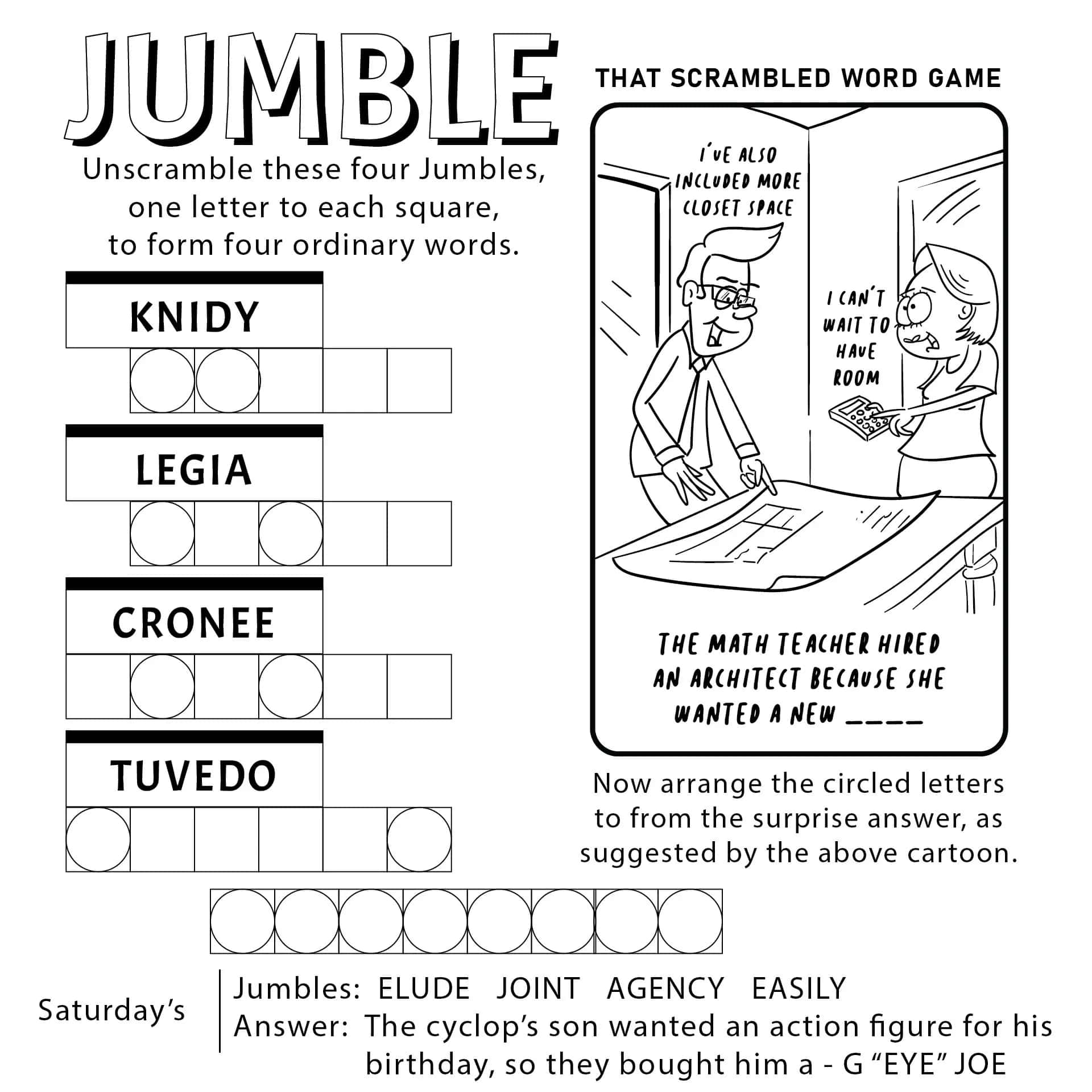 Free Printable Daily Jumble Puzzles Fun Daily Printables For Everyone
