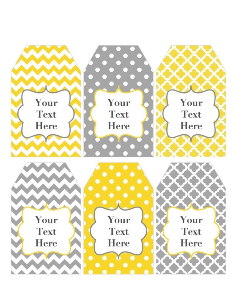 Printable Editable Gift Tags - Printable JD
