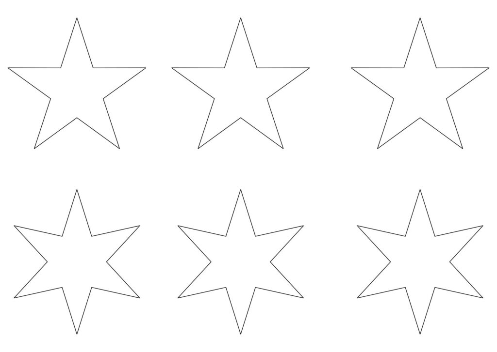 Printable Fancy Christmas Star Template - Printable JD