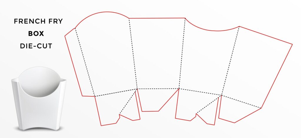 Printable French Fry Box Template - Printable JD