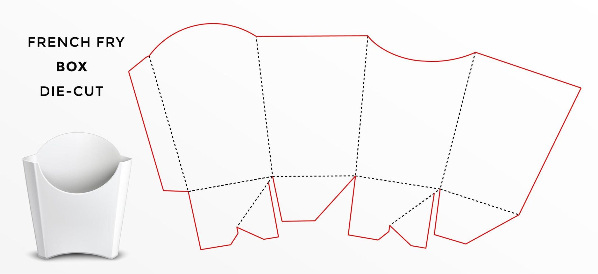 Printable French Fry Box Template - Printable JD