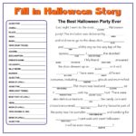 Printable Halloween Fill In The Blank Stories - Printable JD