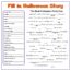 Printable Halloween Fill In The Blank Stories - Printable JD
