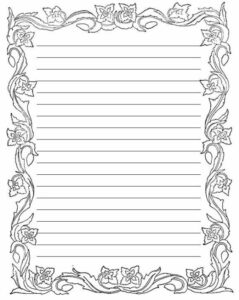 Printable Lined Paper With Borders - Printable JD