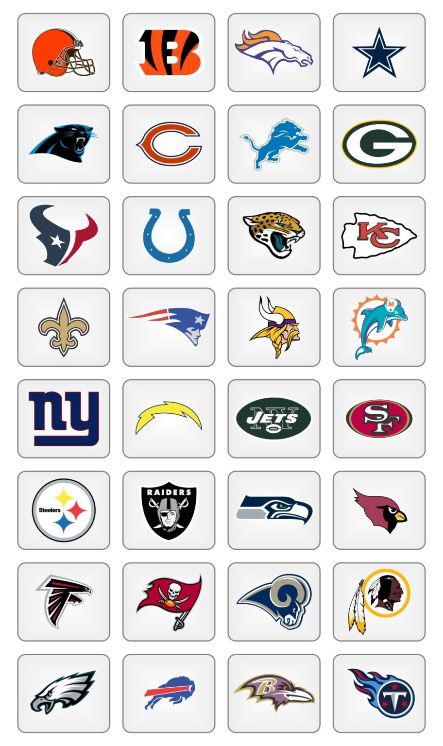 Printable NFL Football Logos - Printable JD