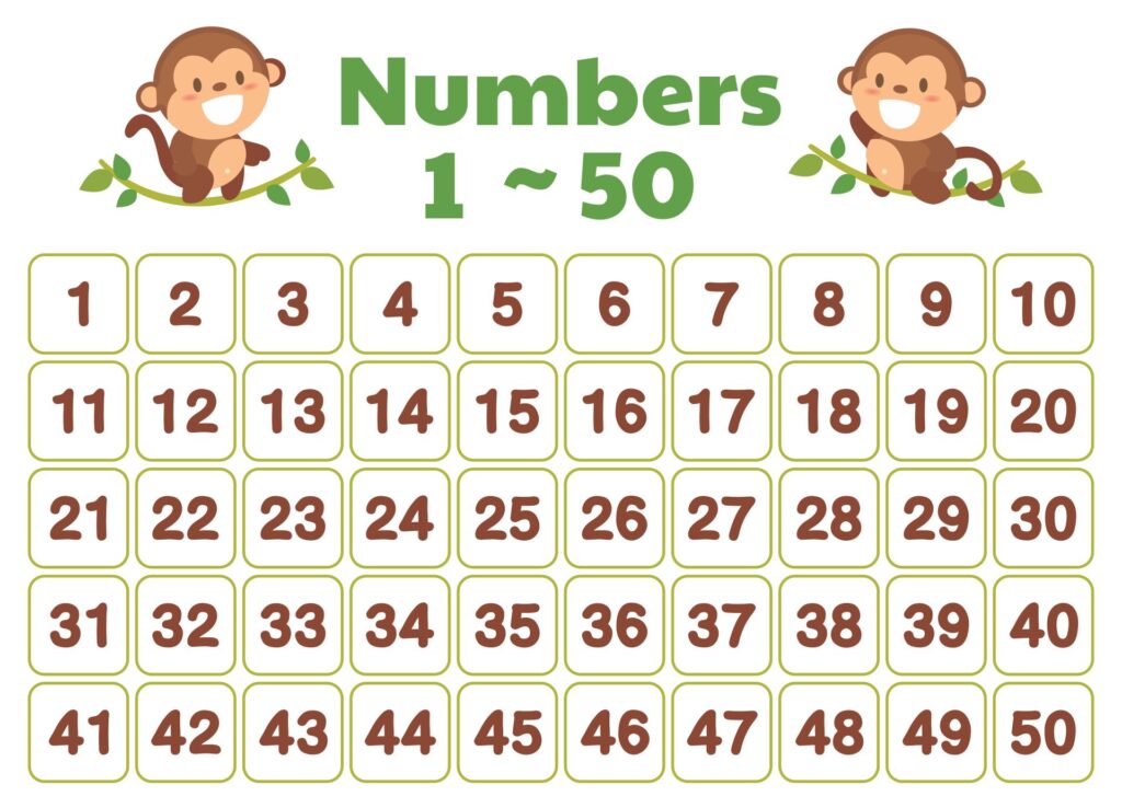 Printable Number 1 50 Worksheet - Printable JD