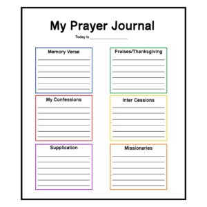 Printable Prayer Journal Template - Printable JD