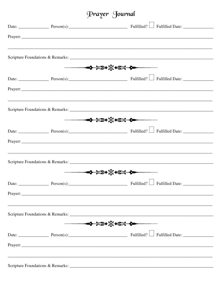Printable Prayer Sheets Templates - Printable JD