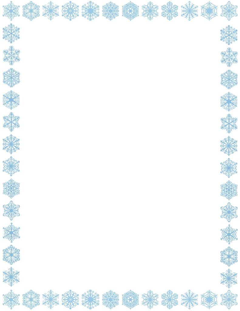 Printable Snowflake Borders - Printable JD