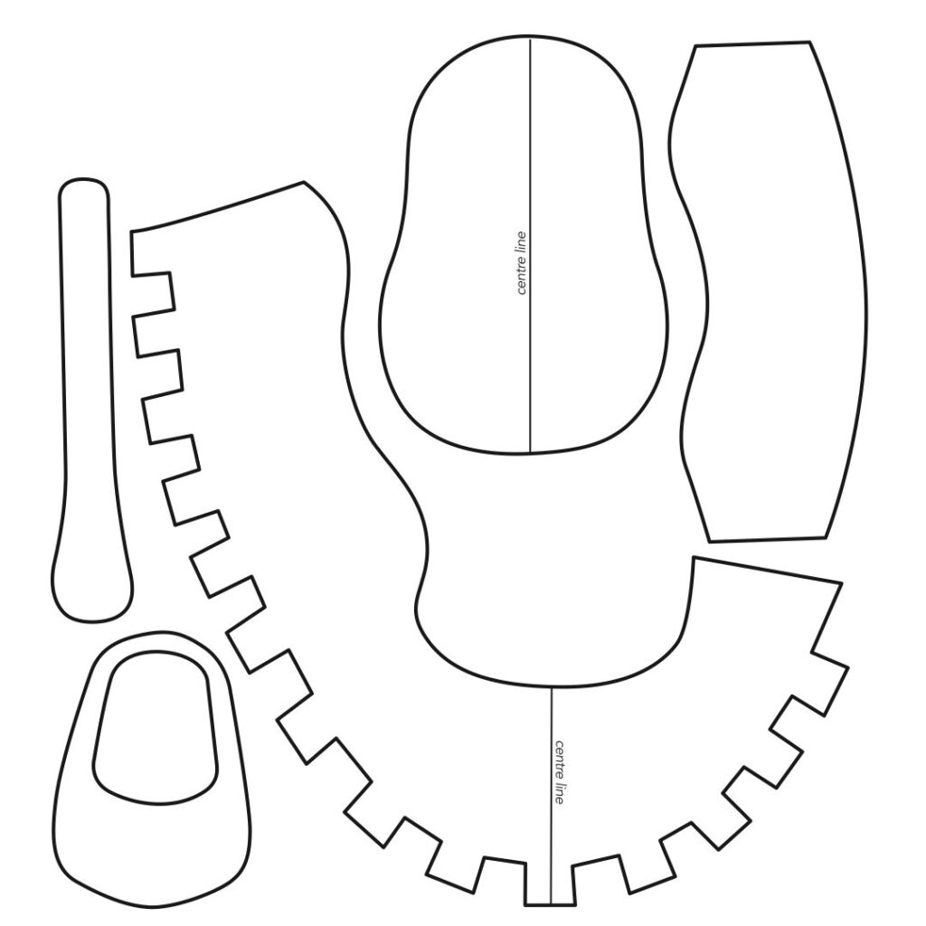 Printable Template Baby Booties - Printable JD