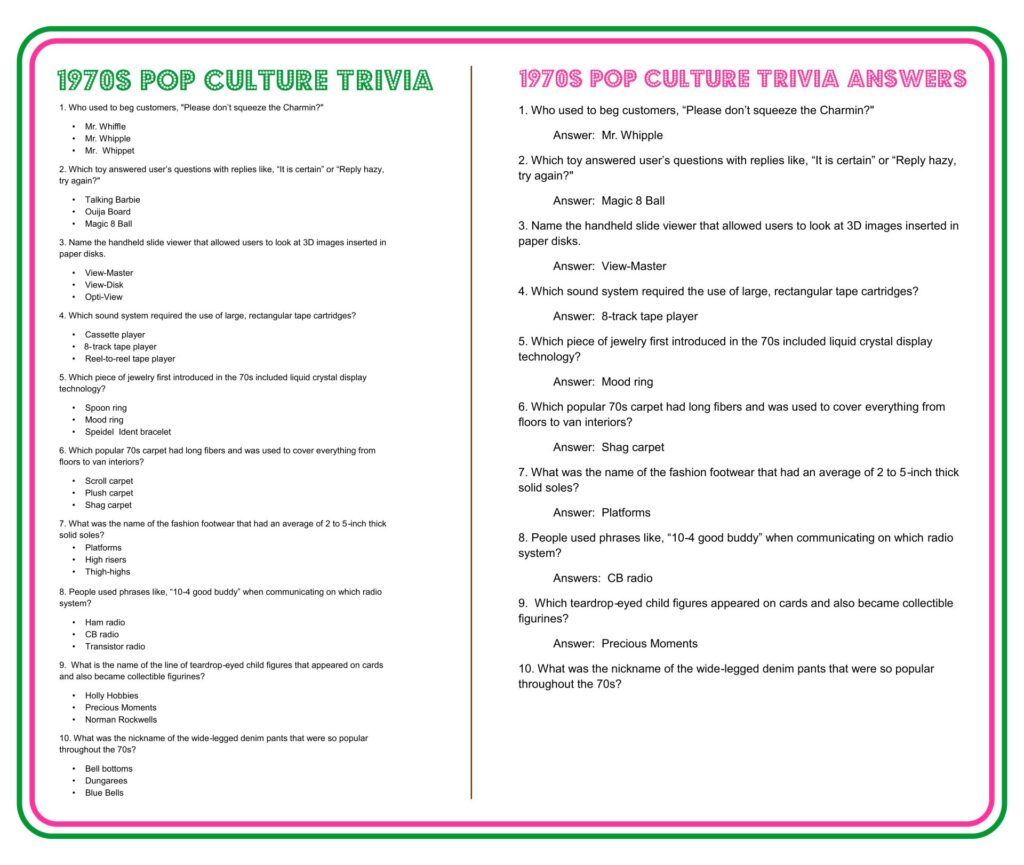 Printable Trivia For Seniors - Printable JD