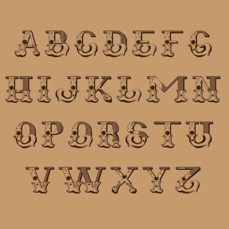 Printable Western Alphabet Letters - Printable JD