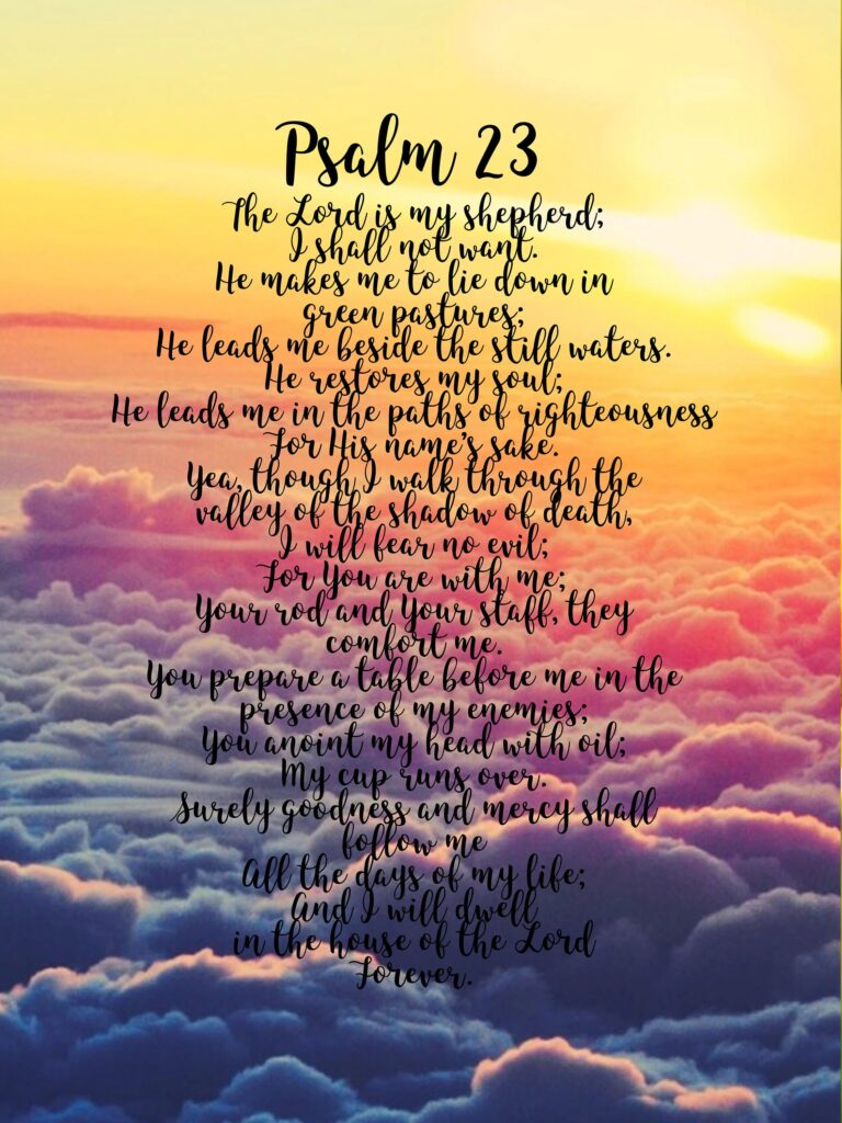 Printable 23 Psalms Prayer - Printable JD