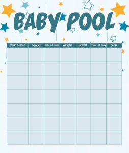 Printable Baby Pool Template Excel - Printable JD