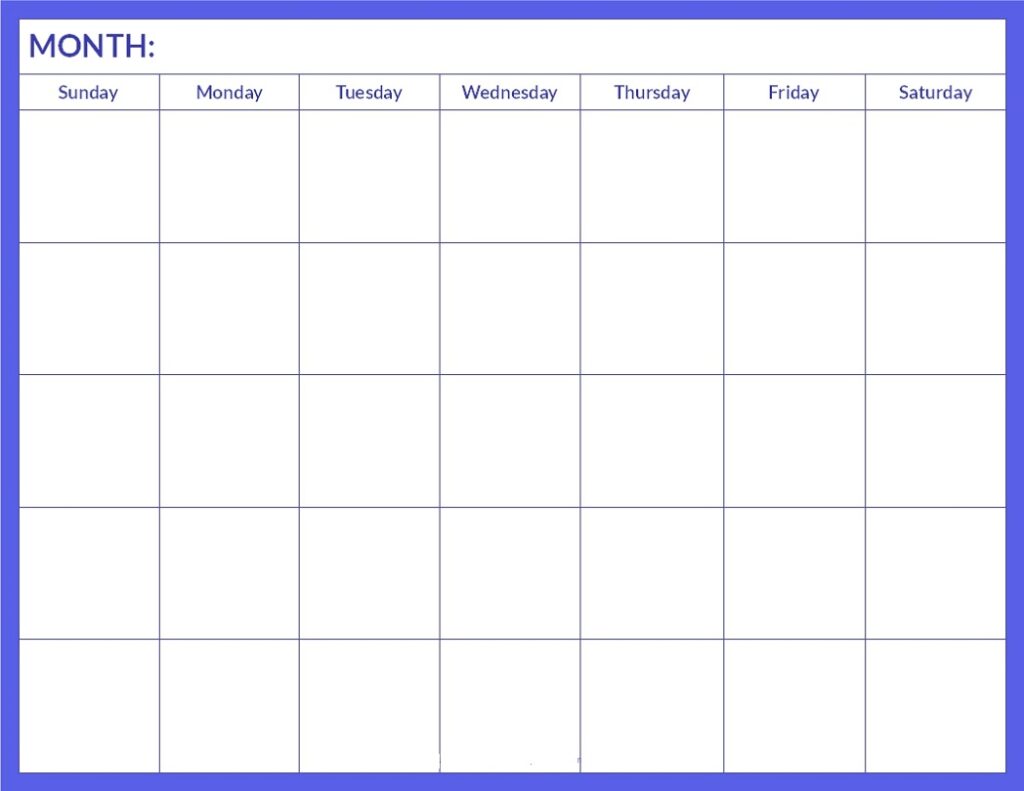 Printable Calendar Pages - Printable JD