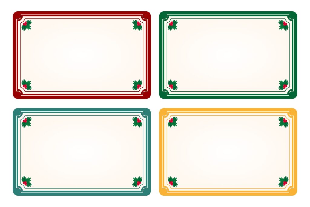 Printable Christmas Label Borders - Printable JD