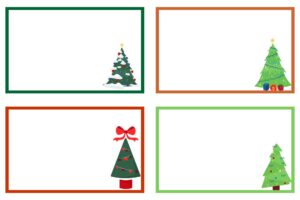 Printable Christmas Label Borders - Printable JD