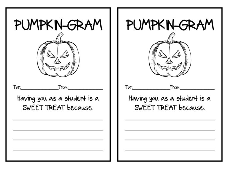 Printable Halloween Candy Grams - Printable JD