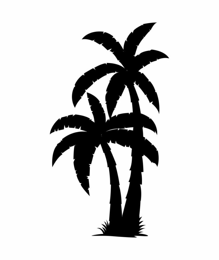 Printable Palm Tree Stencil - Printable JD