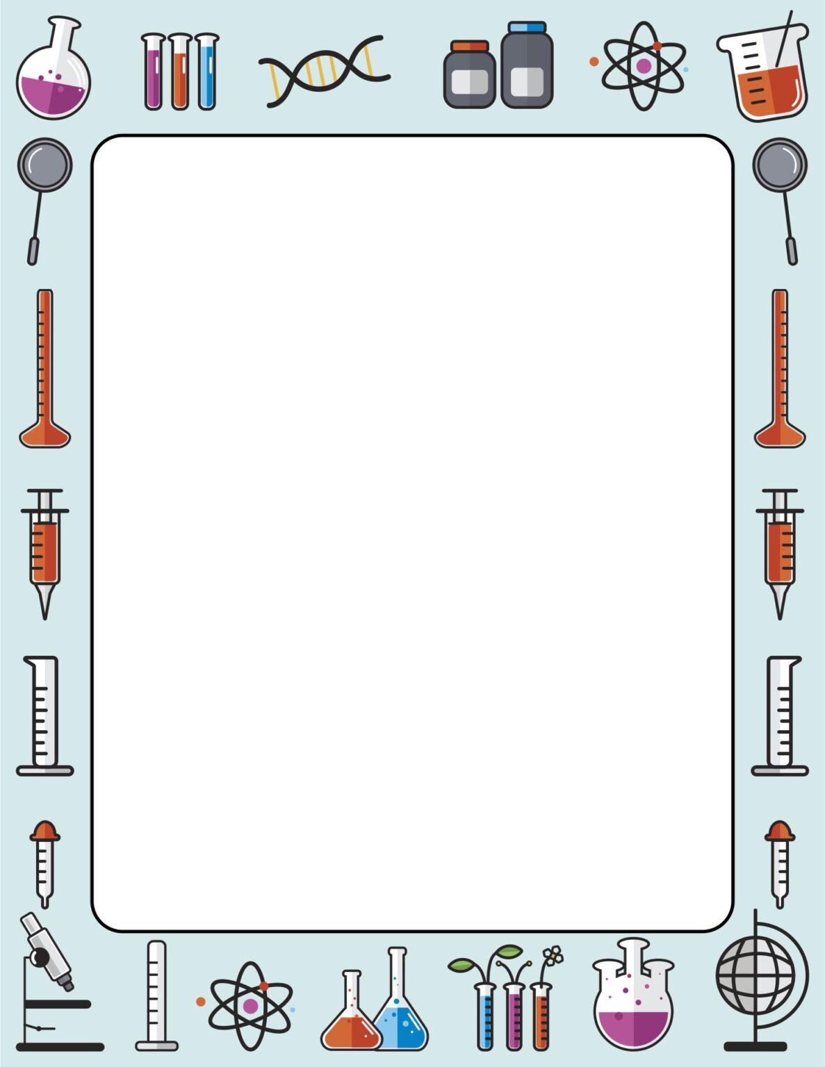 Printable Science Borders - Printable JD