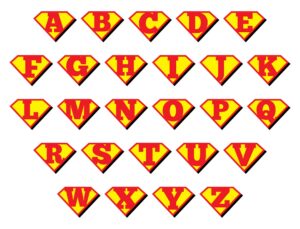 Printable Superman Logo Alphabet - Printable JD