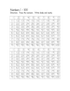 Printable Traceable 100 Chart - Printable JD