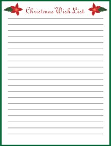 Free Printable Christmas List - Printable JD