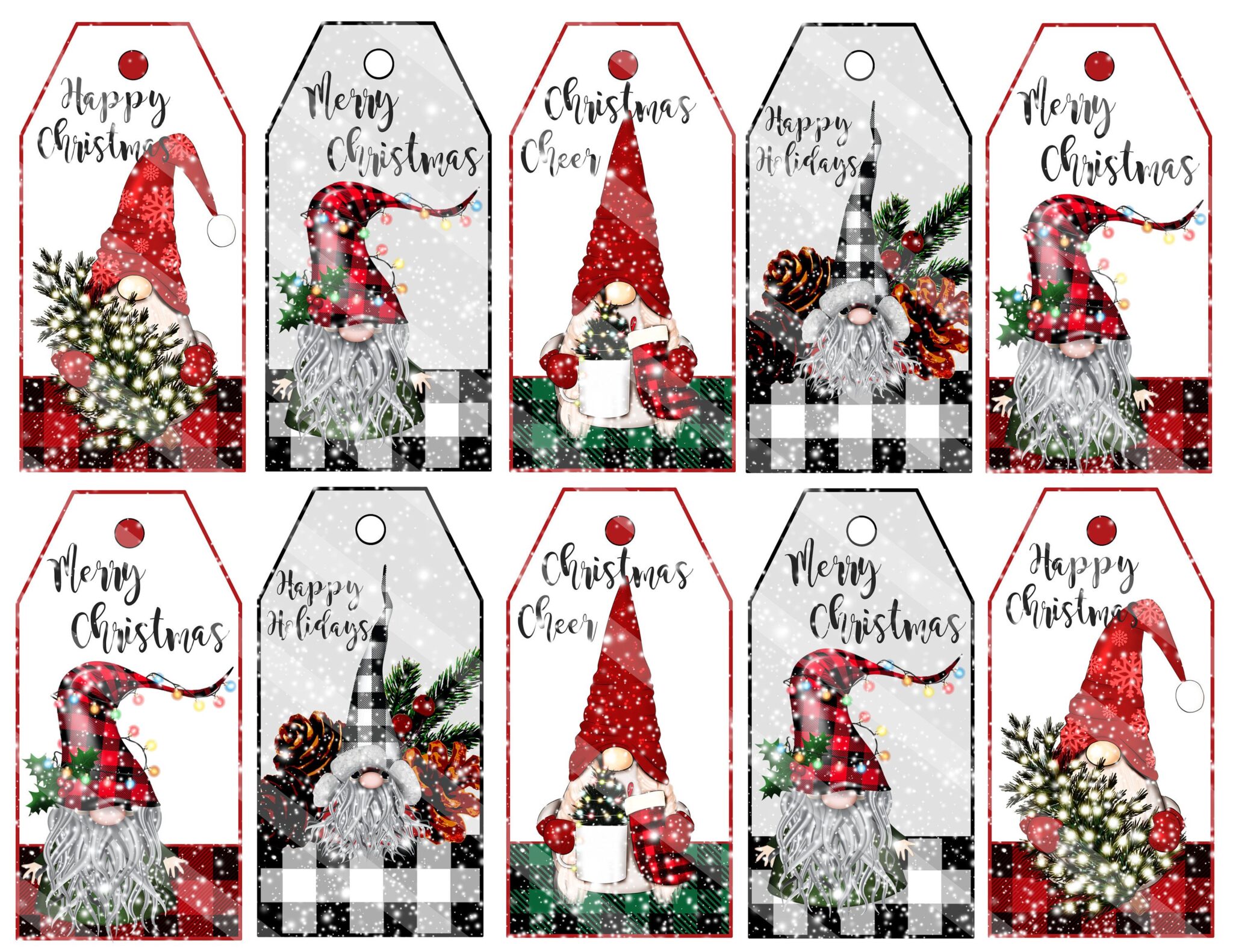 Free Printable Christmas Tags - Printable JD
