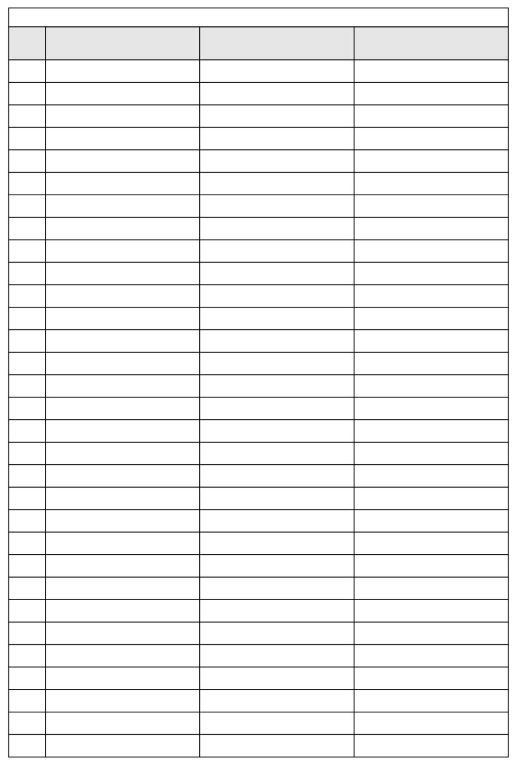 Printable 3 Column Spreadsheet - Printable JD