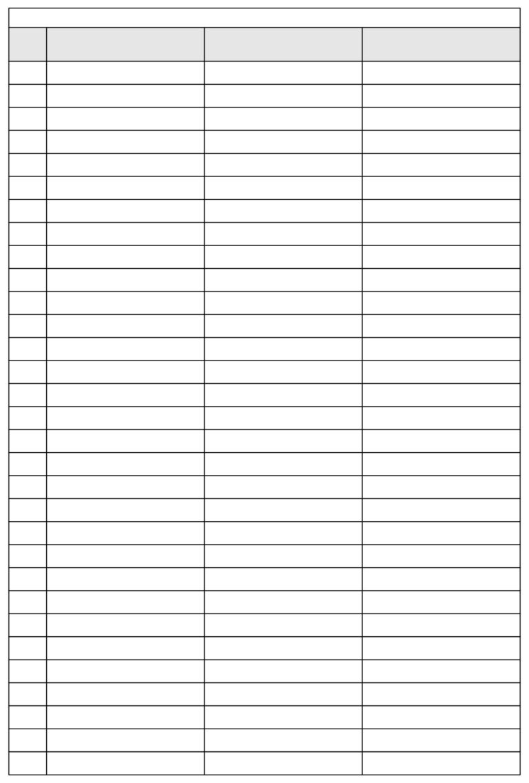 Printable 3 Column Spreadsheet - Printable JD