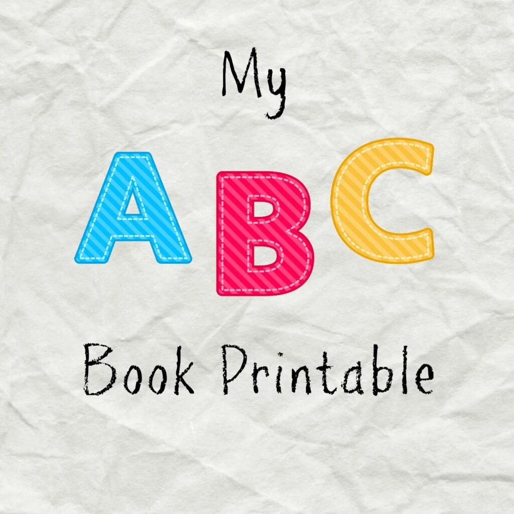 Printable Alphabet Book Cover - Printable JD