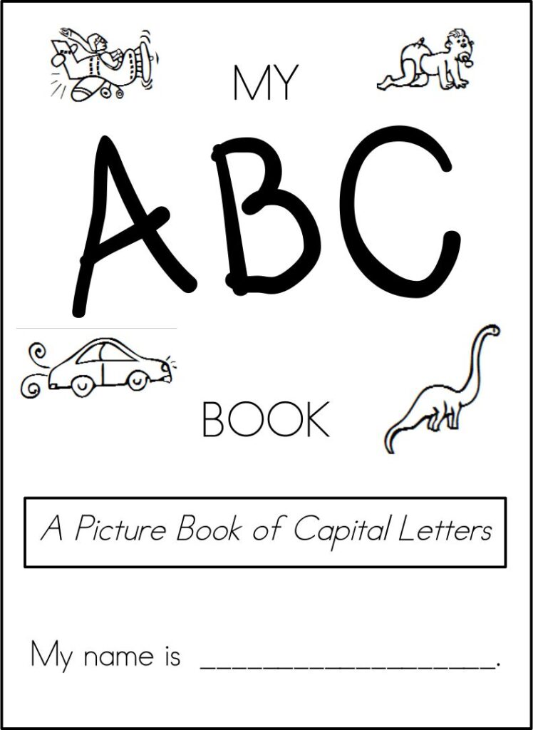 Printable Alphabet Book Cover - Printable JD