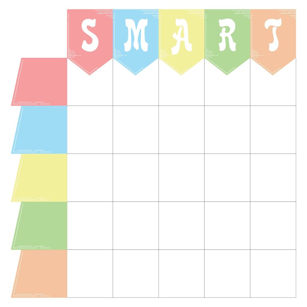 Printable Blank Goals Template Smart - Printable JD