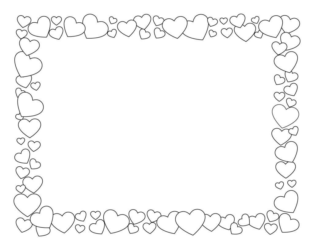 Printable Coloring Page Picture Frame - Printable JD