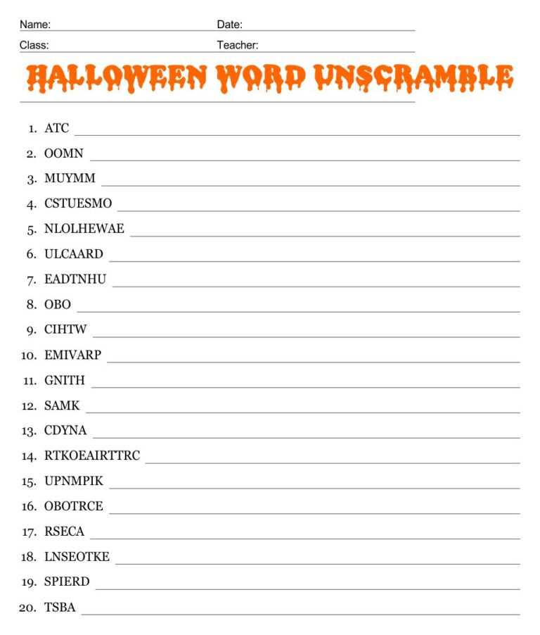 Printable Halloween Fill In The Blank Stories - Printable JD Printable Halloween Fill In The Blank Stories - Printable JD